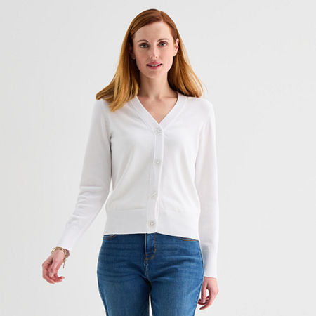 Click here for Liz Claiborne Womens V Neck Long Sleeve Button Car... prices