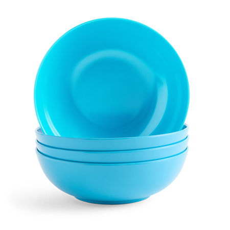 Click here for Outdoor Oasis Solid Blue 3-pc. Melamine Pasta Bowl... prices
