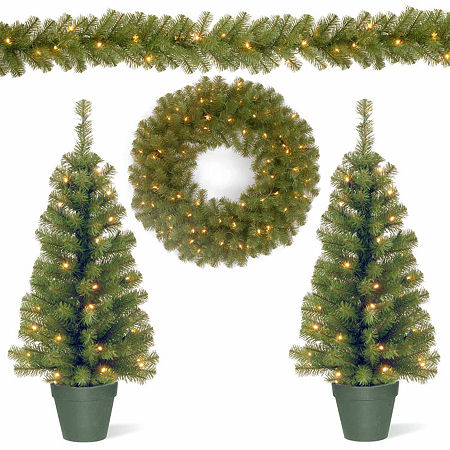 Click here for National Tree 4pc. Pre-Lit LED Promotional Assortm... prices