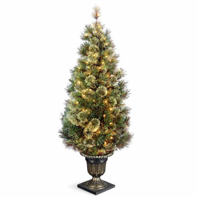 National Tree Co. Wispy Willow Grande Entrance 5 Foot Pre-Lit Christmas ...