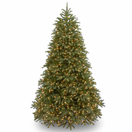 National Tree Company 7.5 Feel Real Jersey Frasier Fir Medium Hinged Tree with 1000 Dual Led Lights - Green