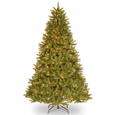 National Tree 7.5 Feel Real Grande Fir Medium Hinged Tree with 750 Clear Lights - Green