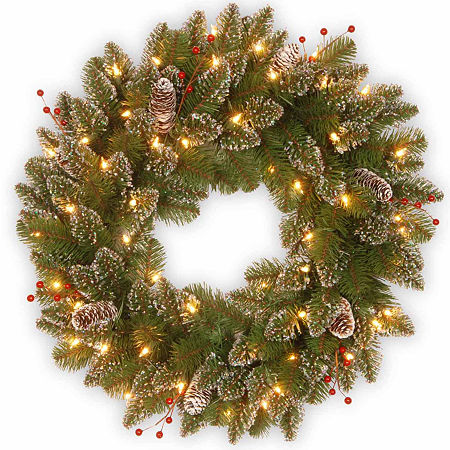 Click here for National Tree Co. Glittery Mountain Spruce Wreath... prices