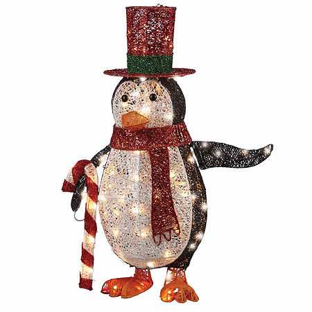 National Tree Company 36 Penguin with Led Lights - White
