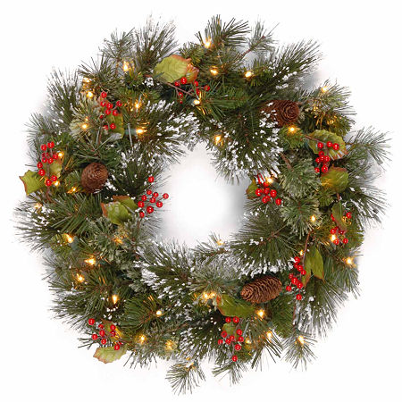 Click here for National Tree Company 24 Wintry Pine Wreath with C... prices