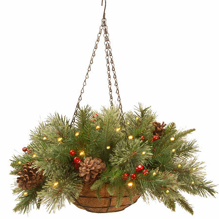 Click here for National Tree 20in. Pre-Lit LED Colonial Hanging B... prices