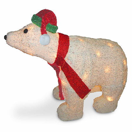 Click here for National Tree Co. White Flannel 3d Polar Bear Chri... prices
