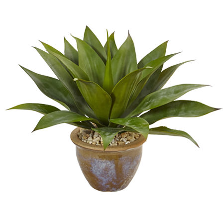 Click here for Agave Artificial Plant in Glazed Clay Pot  One Siz... prices