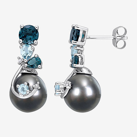 Click here for Womens Diamond Accent Black Cultured Tahitian Pear... prices