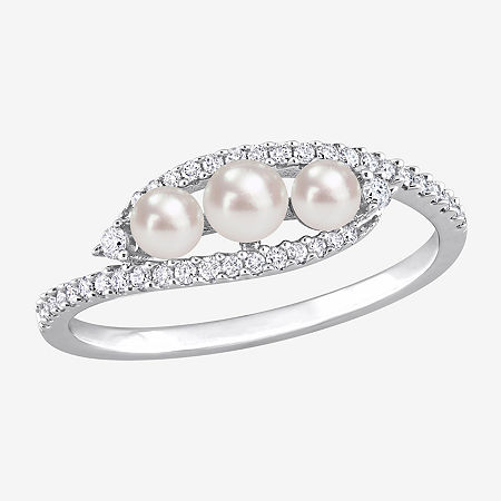 Click here for Womens 1/5 CT. 4MM White Cultured Freshwater Pearl... prices