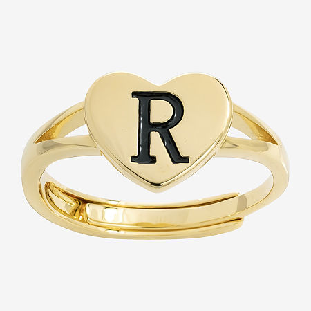 Click here for Sparkle Allure Initial Womens 2MM 14K Gold Over Br... prices