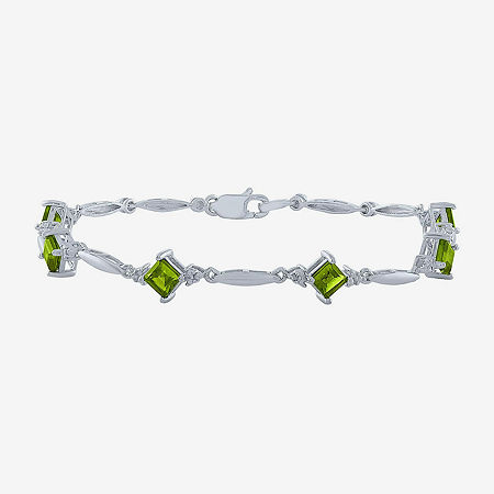Click here for Womens Genuine Green Peridot Sterling Silver Tenni... prices
