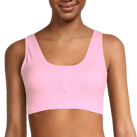 Click here for Arizona Body Henley Seamless Bralette  Small  Pink prices