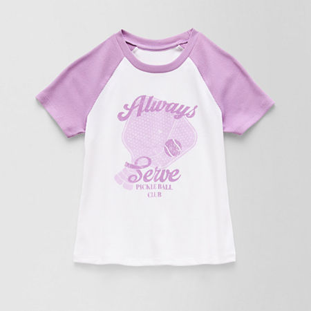 Click here for Thereabouts Rib Little & Big Kid Girls Crew Neck S... prices