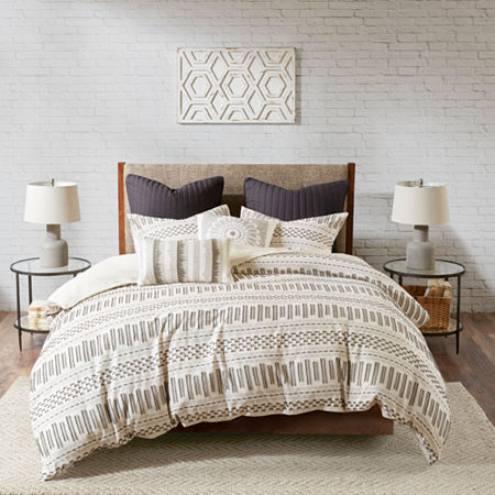 Ink+Ivy Rhea Jacquard 3-Pc. Comforter Set  Full/Queen - Ivory/charcoal