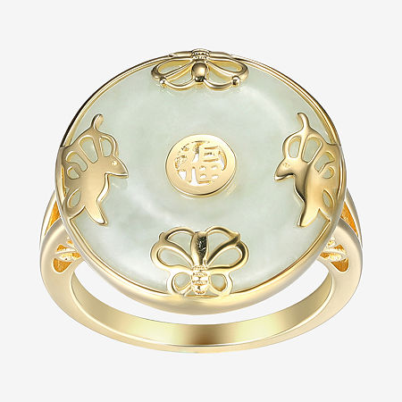 Click here for Womens Genuine Green Jade 18K Gold Over Silver Coc... prices