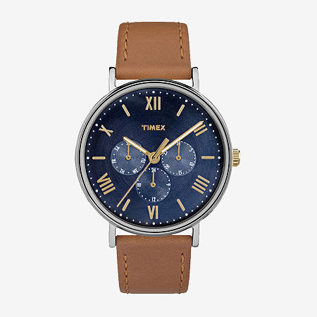 Click here for Timex Southview Unisex Adult Brown Leather Strap W... prices