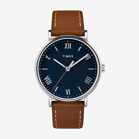 Click here for Timex Mens Brown Leather Strap Watch Tw2r63900jt... prices