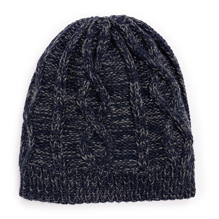 Muk Luks Mens Heat Retainer Beanie  Navy/Blue  One Size - Navy/blue