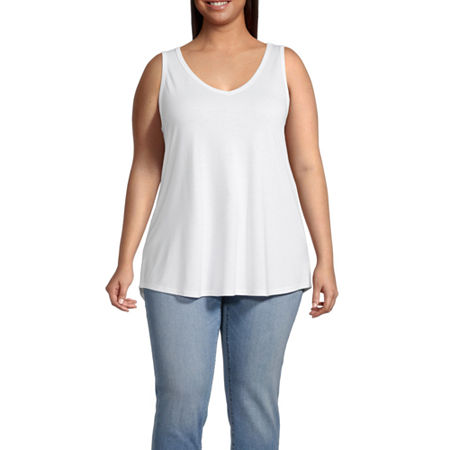 Click here for a.n.a Womens Plus V Neck Sleeveless Tank Top  1x... prices