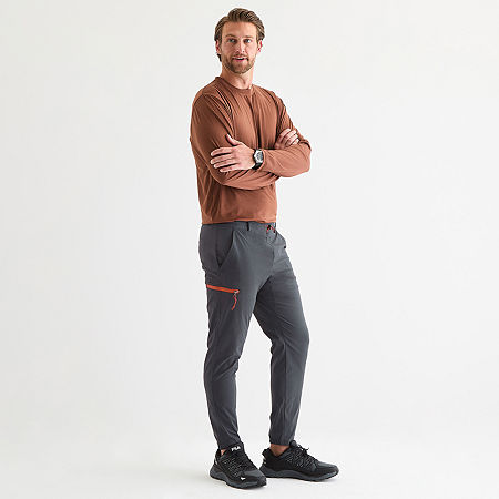 SIERRA PACIFIC. Mens Easy-on + Easy-off Regular Fit Active Pull-On Pant  Small  Gray