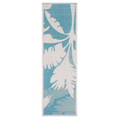 Couristan® Coastal Floral Indoor/Outdoor Rectangular Runner Rug - JCPenney