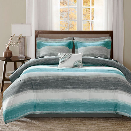 Madison Park Essentials Saben 9-Pc.Comforter Set  Queen - Aqua