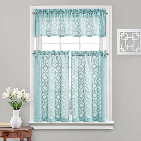 Click here for Vue Trellis Clip 2-pc. Rod Pocket Window Tier  One... prices