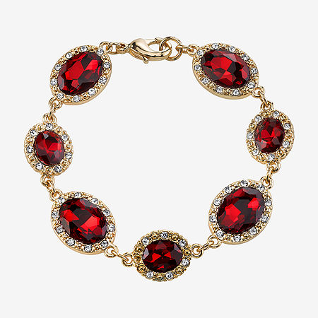 Click here for 1928 Gold-Tone Womens Oval 7.5 Inch Link Bracelet... prices