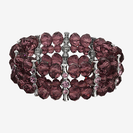 Click here for 1928 Silver-Tone Womens Purple Round Stretch Brace... prices