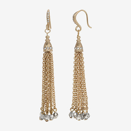 Click here for 1928 Gold Tone Tassel Womens Drop Earrings  One Si... prices