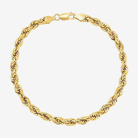 Click here for Mens 10K Gold 9 Inch Hollow Chain Bracelet  One Si... prices