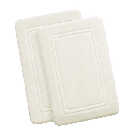 Truly Calm Antimicrobial Memory Foam 2-Pc. Bath Rug Set  20 x 32 - Beige