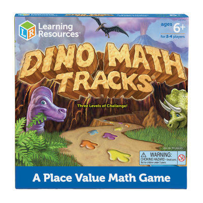 Learning Resources Dino Math Tracks® Place Value Game Discovery Toy ...