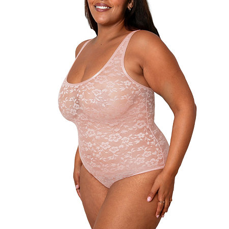 Click here for Curvy Couture No Show Lace Bodysuit- 1604  Large... prices