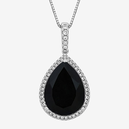 Click here for Womens Genuine Black Onyx Sterling Silver Pear 18... prices