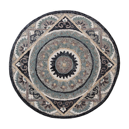 Click here for Beatrice Qiera Medallion Hand Tufted 3X3 Indoor Ro... prices