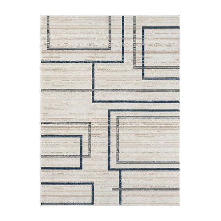 Click here for Beaux Frey Geometric Stain Resistant Indoor Rectan... prices