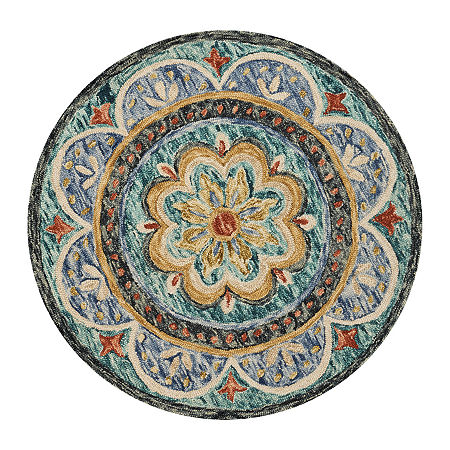Click here for Daisy Aby Floral Hand Tufted Indoor Round Area Rug... prices