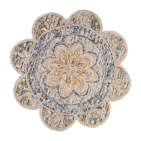 Click here for Daisy Aby Floral Hand Tufted Indoor Round Area Rug... prices