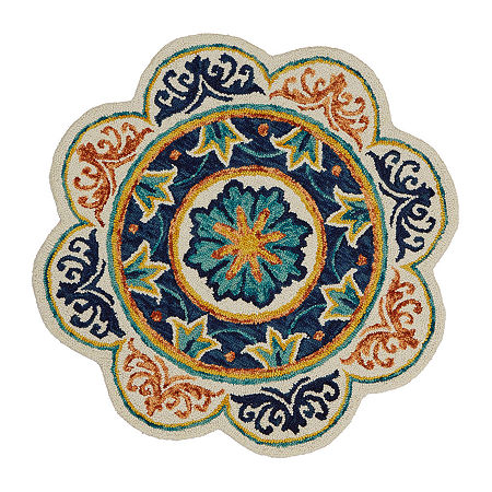 Click here for Daisy Cas Medallion Hand Tufted Indoor Round Area... prices