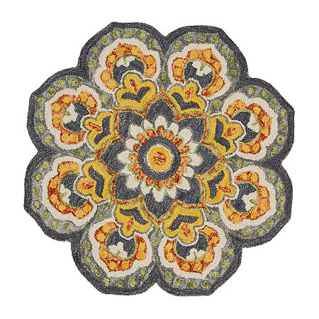 Click here for Daisy Bel Floral Hand Tufted Indoor Round Area Rug... prices
