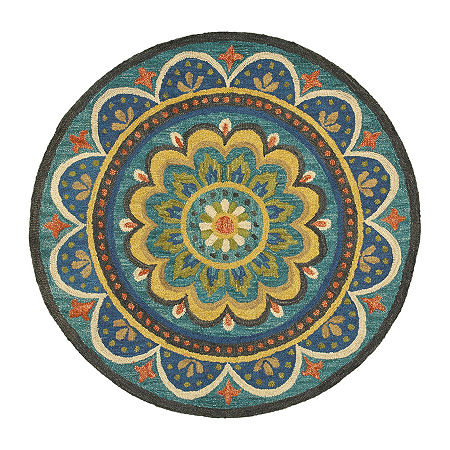 Click here for Daisy Ray Floral Hand Tufted Indoor Round Area Rug... prices