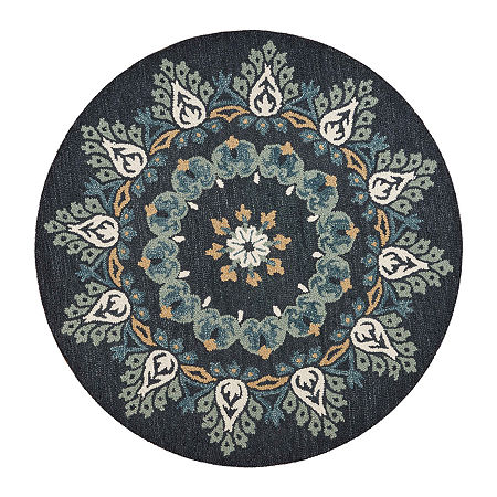 Click here for Daisy Cel Floral Hand Tufted Indoor Round Area Rug... prices