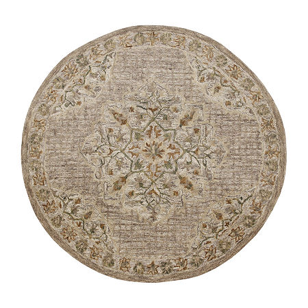 Lr Home Sweet Sinuo-120 4 x 4 Round Area Rug - Beige