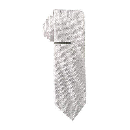 Click here for J. Ferrar Solid Tie Set  One Size  White prices