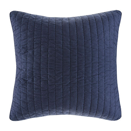 Ink+Ivy Camila Embroidered Cotton Sham  European - Navy