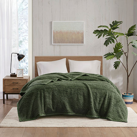 Woolrich Burlington Berber Blanket  Full/Queen - Green