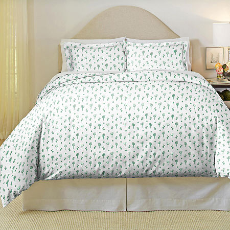 Click here for Pointehaven Velvet Feel Printed Cotton Duvet Cover... prices