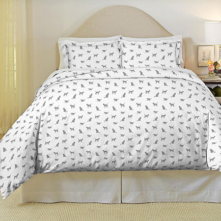 Click here for Pointehaven Velvet Feel Printed Cotton Duvet Cover... prices